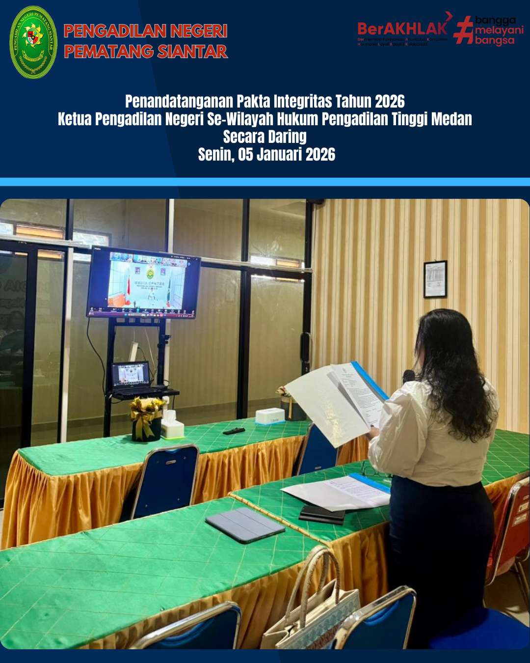 PENANDATANGANAN PAKTA INTEGRITAS TAHUN 2026 KETUA PENGADILAN NEGERI SE ...